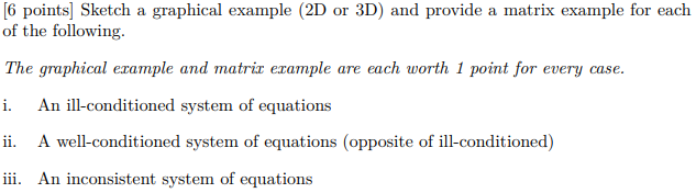 Solved [6 points] Sketch a graphical example (2D or 3D) and | Chegg.com