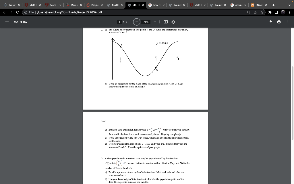 Solved Watch X Math L x X Math L x 9 Mastex Projecx S MATH X | Chegg.com