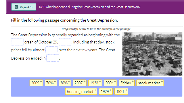 Solved Page 475 14.2. What happened during the Great | Chegg.com