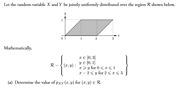 Let the random variable X and Y be jointly uniformly | Chegg.com