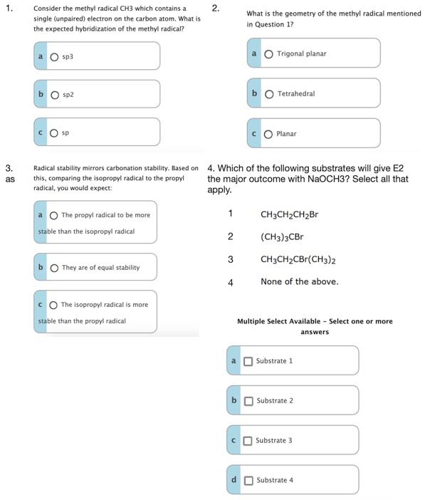 Solved 1. 2. Consider the methyl radical CH3 which contains | Chegg.com