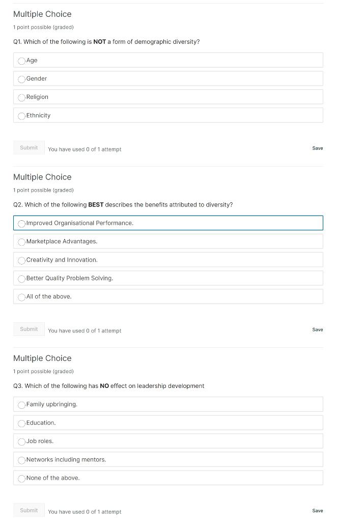 Solved Multiple Choice 1 point possible (graded) Q1. Which | Chegg.com