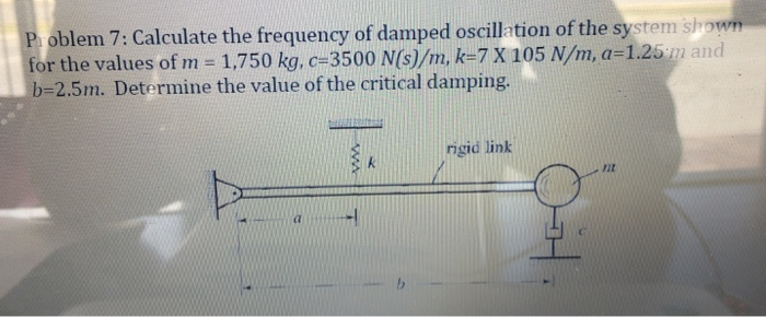 Solved lem 7: Calculate the frequency of damped oscillation | Chegg.com
