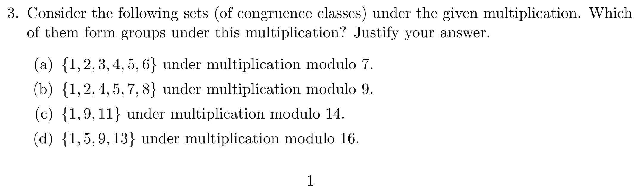Solved 3. Consider the following sets (of congruence | Chegg.com Solved 3. Consider the following sets (of congruence | Chegg.com