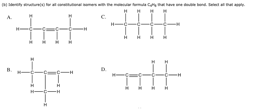 Solved (b) Identify structure(s) for all constitutional | Chegg.com
