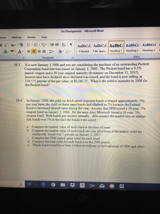 Solved Sec10assignment Microsoft Word Ences Mailings Review