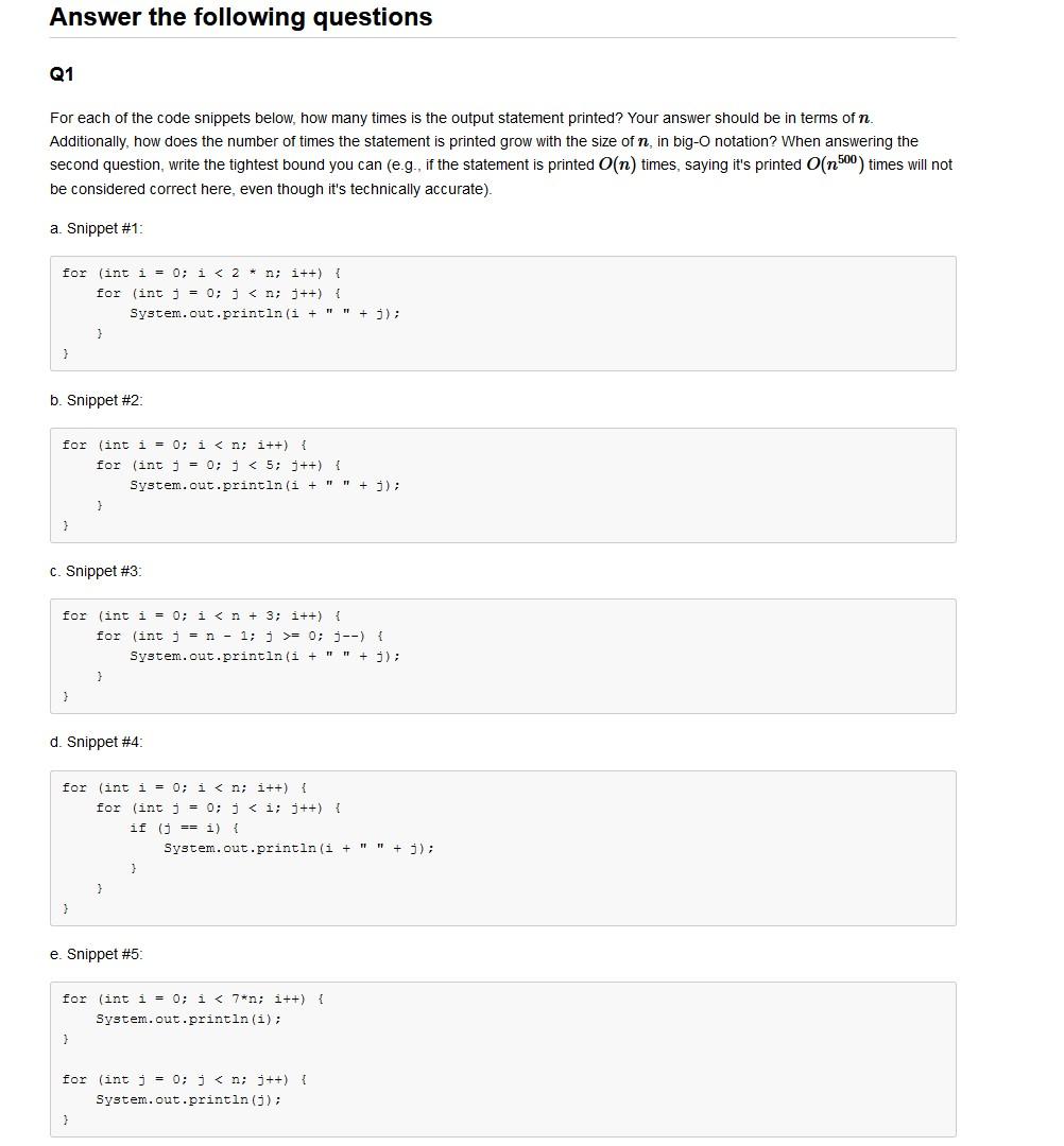 Solved (JAVA - DATA STRUCTURES) Need help with these | Chegg.com