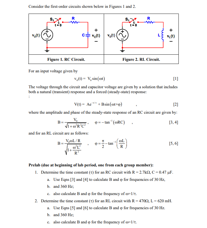 Solved Consider the first-order circuits shown below in | Chegg.com