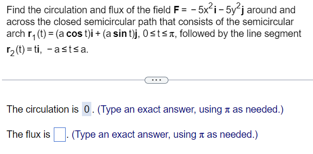 Solved Find the circulation and flux of the field | Chegg.com