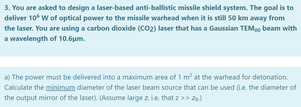 3. You are asked to design a | Chegg.com