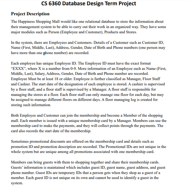 Solved Database class Draw EER diagram for below | Chegg.com
