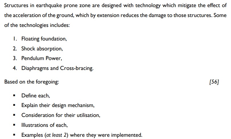 Solved Structures in earthquake prone zone are designed with | Chegg.com
