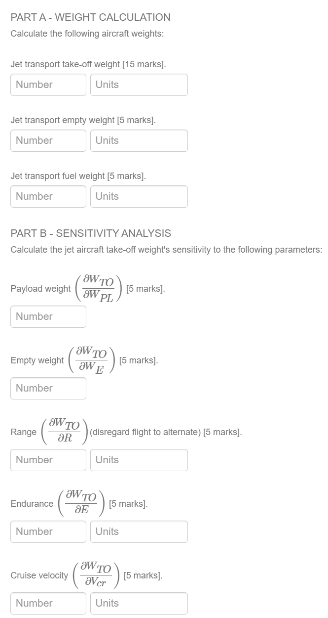 A jet transport has the following properties and | Chegg.com