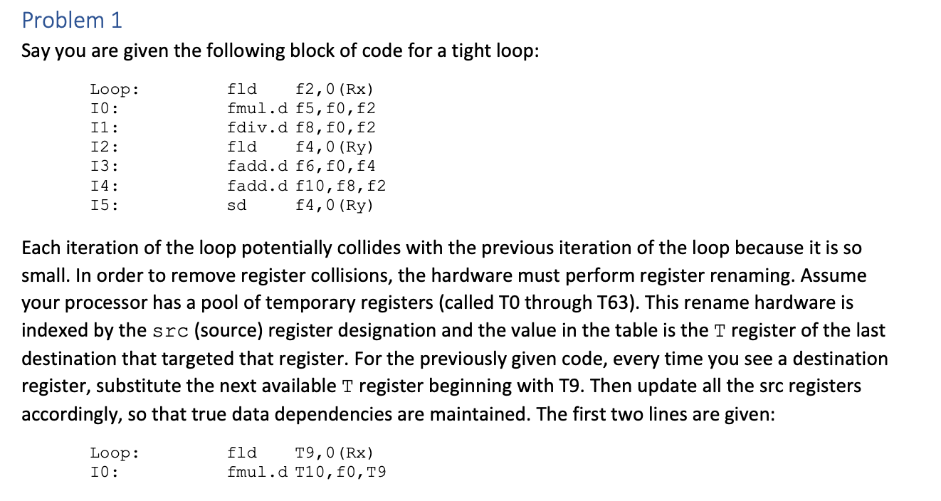 Solved Problem 1 Say you are given the following block of | Chegg.com