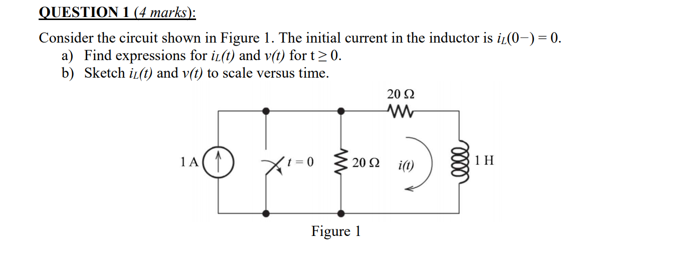 Solved OUESTION 1 (4 marks): Consider the circuit shown in | Chegg.com Solved OUESTION 1 (4 marks): Consider the circuit shown in | Chegg.com