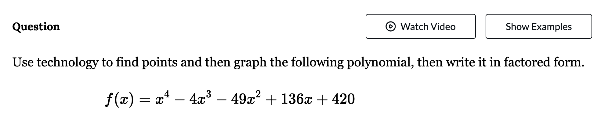 Solved QuestionUse technology to find points and then graph | Chegg.com