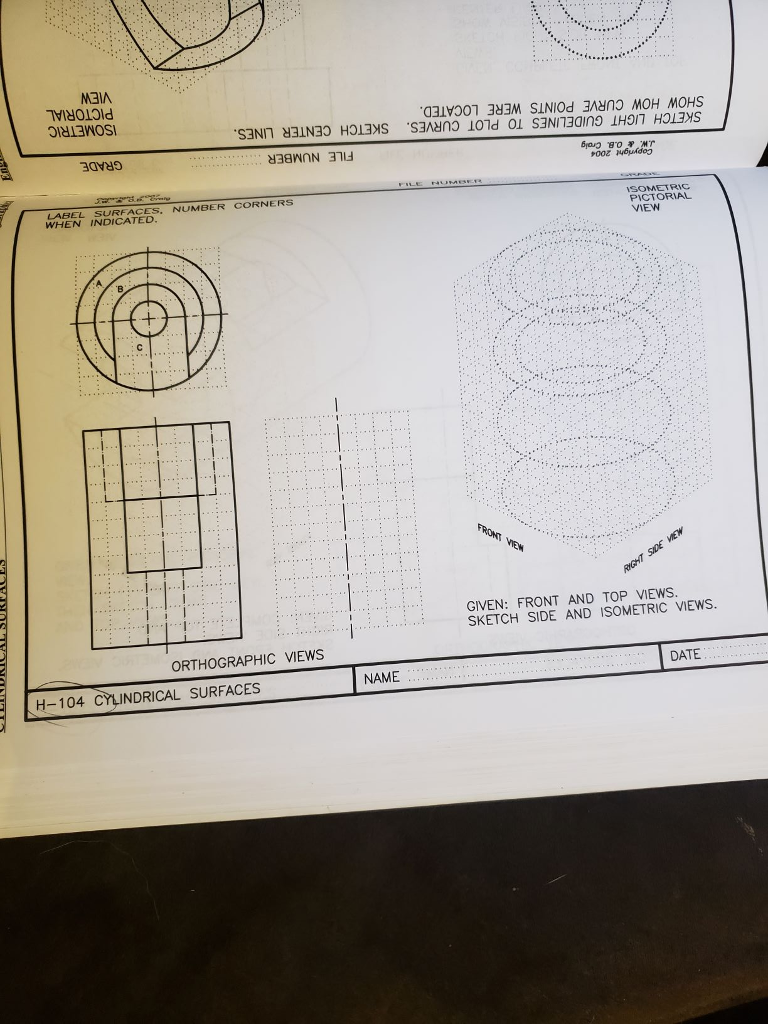 Solved LABEL SURFACES, NUMBER CORNERS WHEN INDICATED | Chegg.com