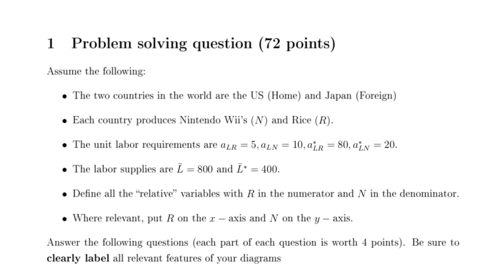 1 Problem Solving ion 72 Points Assume The Chegg