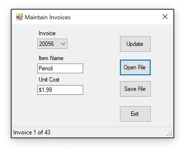 Solved C# window application form The main form allows the | Chegg.com