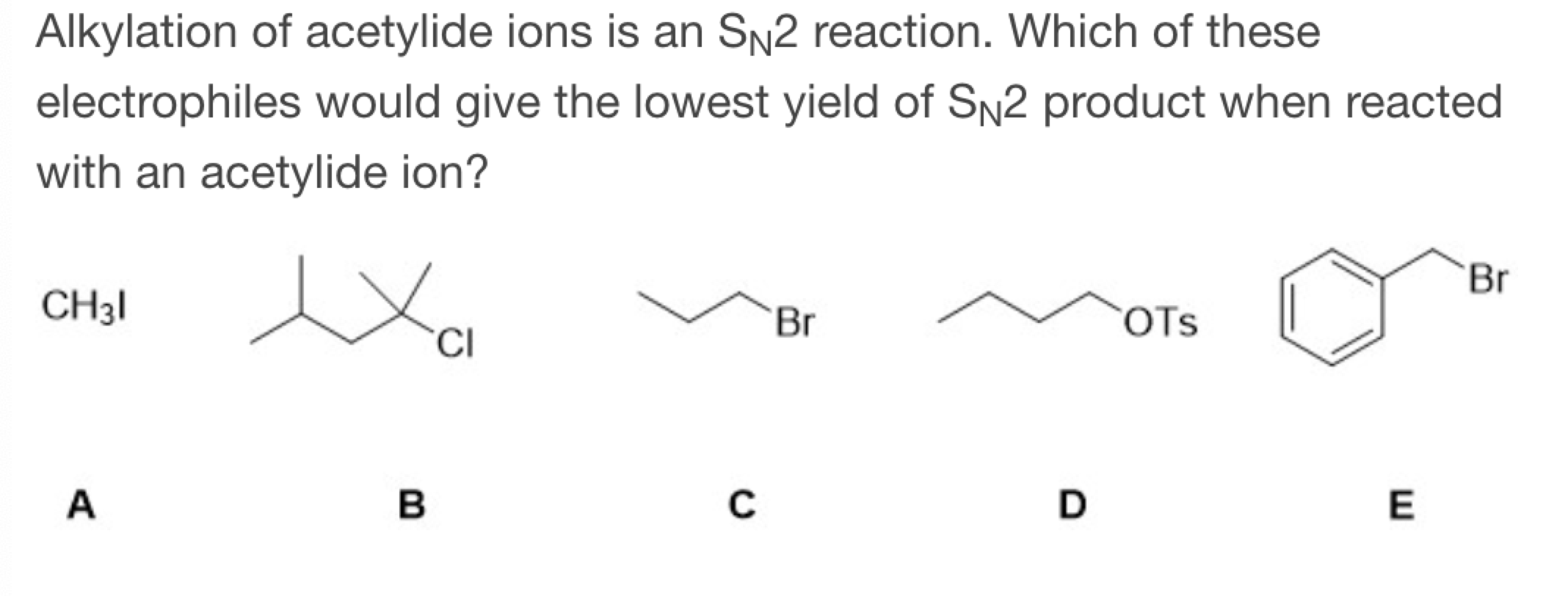 Solved Alkylation of acetylide ions is an Sn2 reaction. | Chegg.com