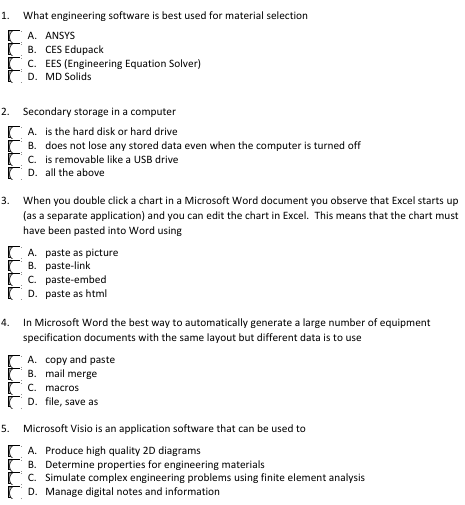 Solved From the list of different types of computer in Table | Chegg.com