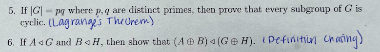 Solved 5. If ∣G∣=pq where p,q are distinct primes, then | Chegg.com