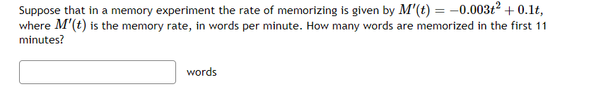 Solved Suppose that in a memory experiment the rate of | Chegg.com