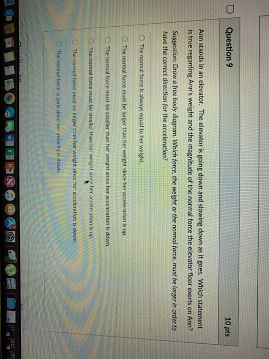 Solved psu.instructure.com Quiz: Reading Quiz 10 -DynamicsA | Chegg.com