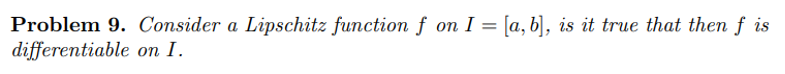 Solved Problem 9. Consider a Lipschitz function f on | Chegg.com