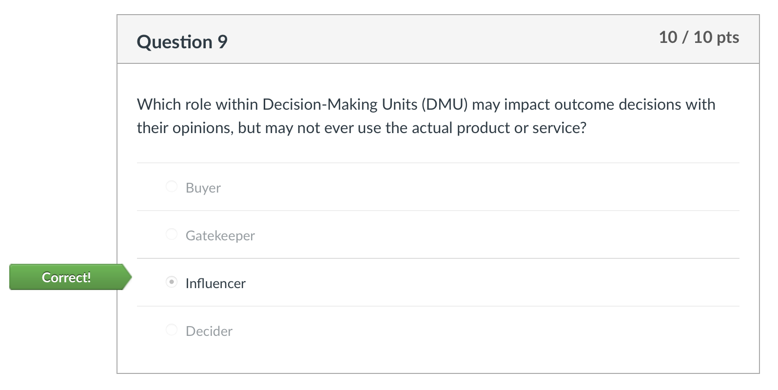 Solved Which role within Decision-Making Units (DMU) may | Chegg.com