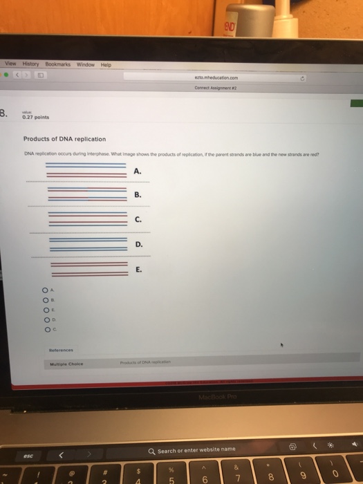 Solved eHistory Bookmarks w 0.27 points Products of DNA | Chegg.com