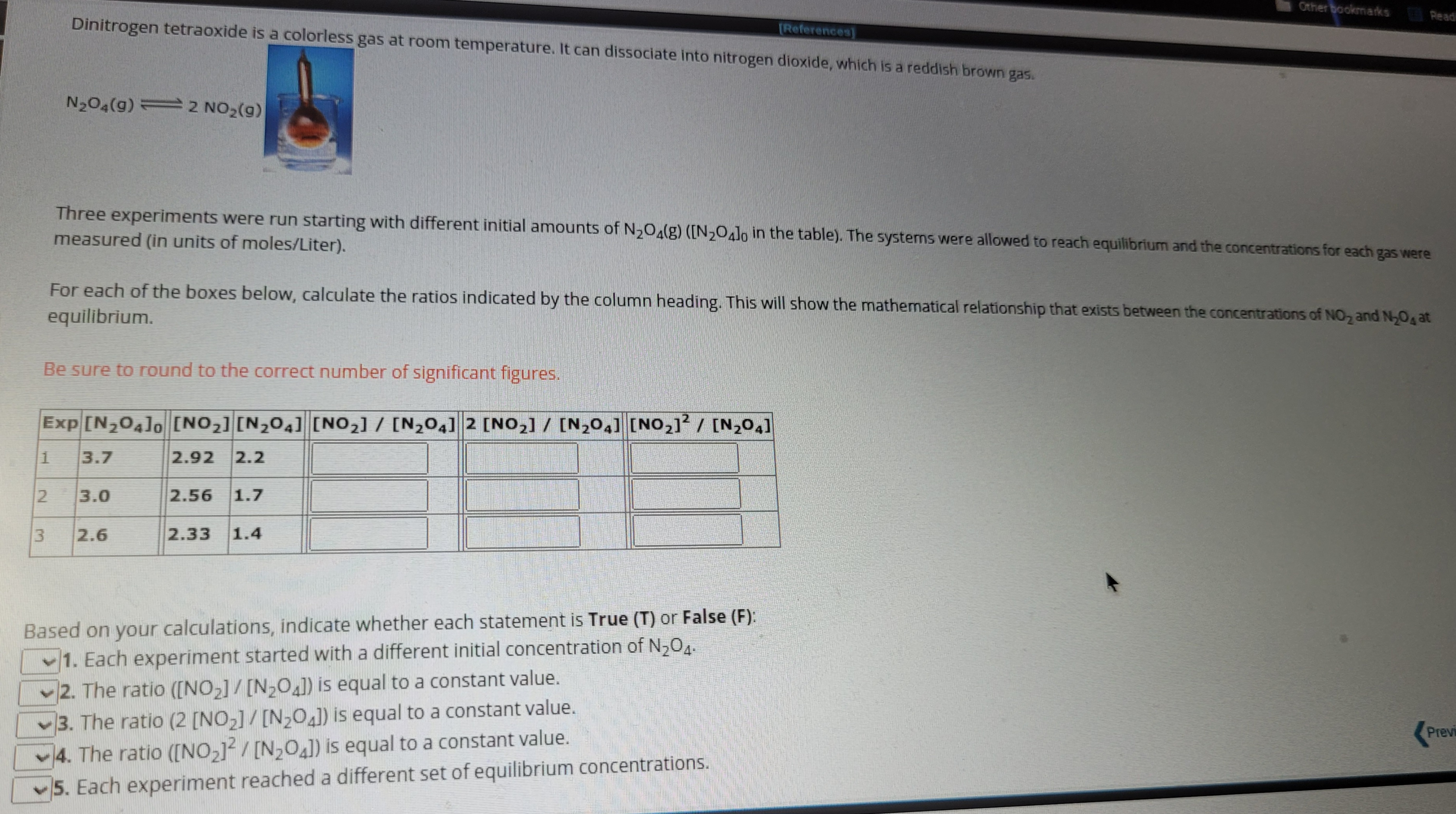 Solved Three experiments were run starting with different | Chegg.com