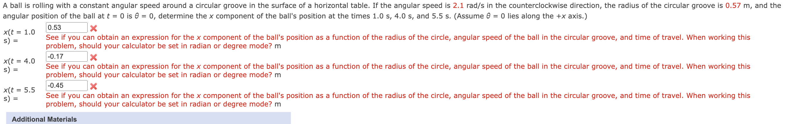 Solved angular position of the ball at t=0 is θ=0, determine | Chegg.com