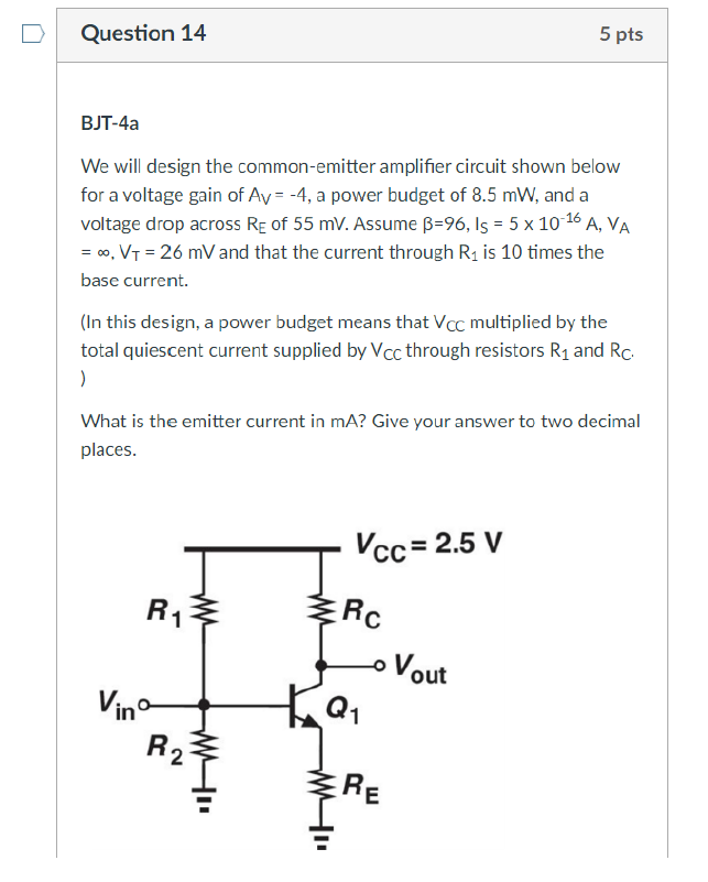 Solved ALL THREE PARTS PLEASE, what is the emitter current, | Chegg.com