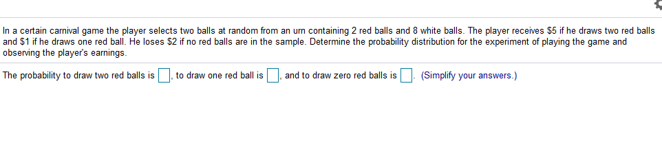 Solved In a certain carnival game the player selects two | Chegg.com