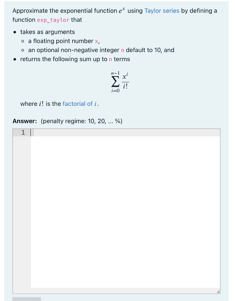 Solved Approximate the exponential function et using Taylor | Chegg.com