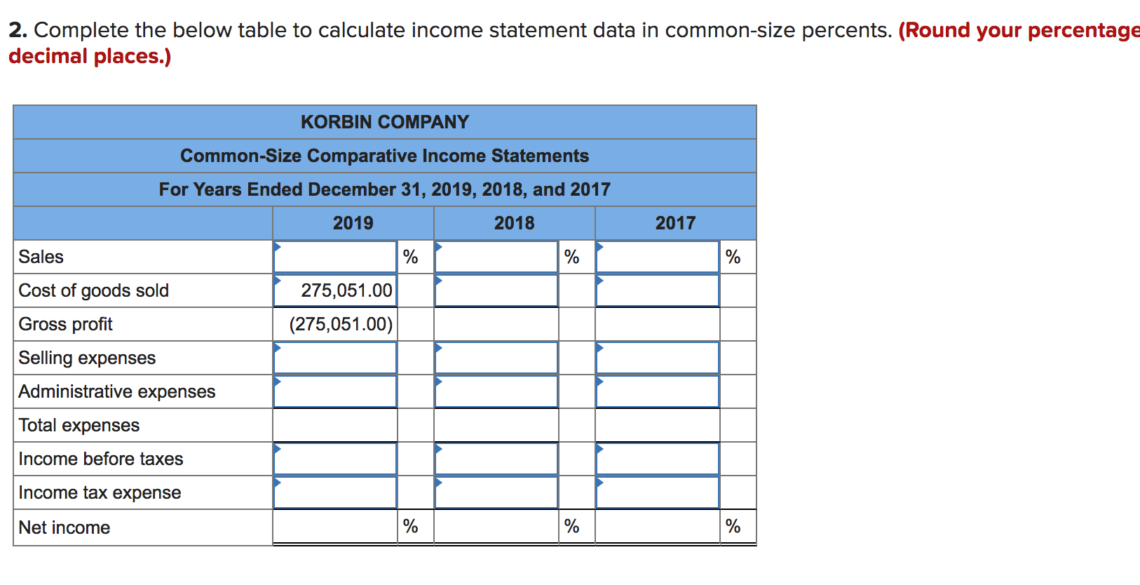 Solved 2. Complete the below table to calculate income | Chegg.com