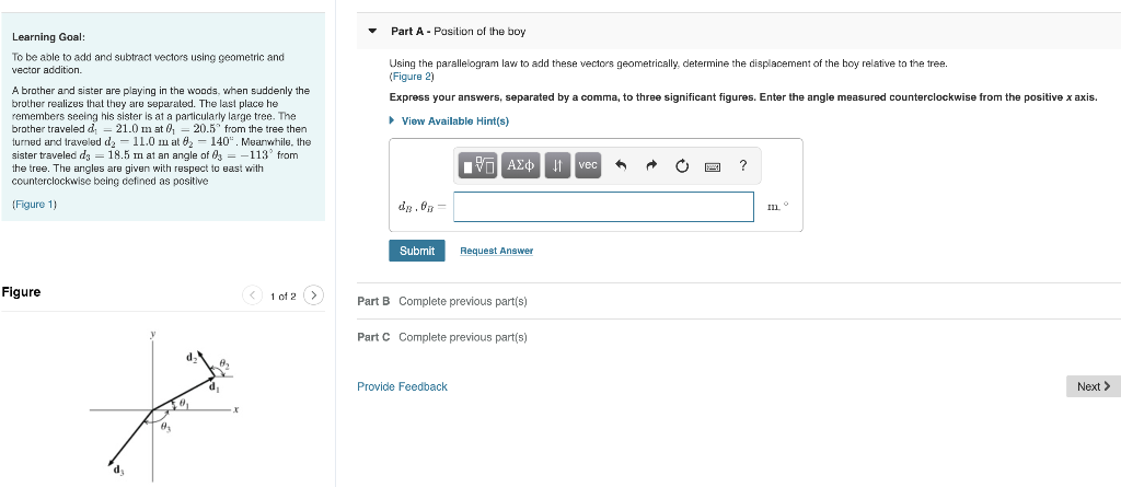 Solved Using the parallelogram law to add these vectors | Chegg.com