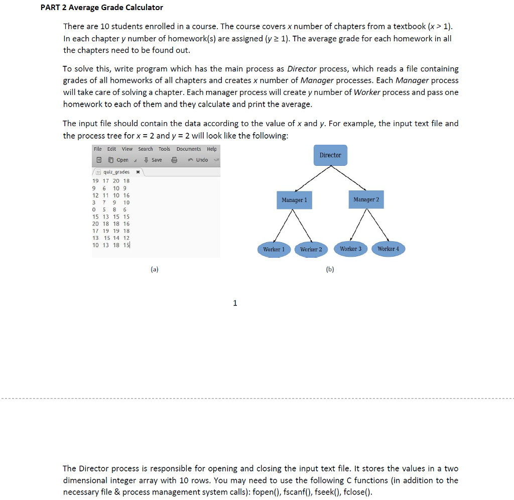 PART 2 Average Grade Calculator There are 10 students | Chegg.com