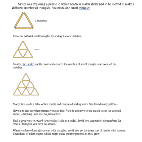 Solved Molly was exploring a puzzle in which headless match | Chegg.com