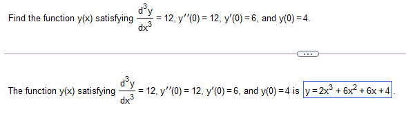 Solved Find the function y(x) satisfying dy = 12, y'(0) = | Chegg.com