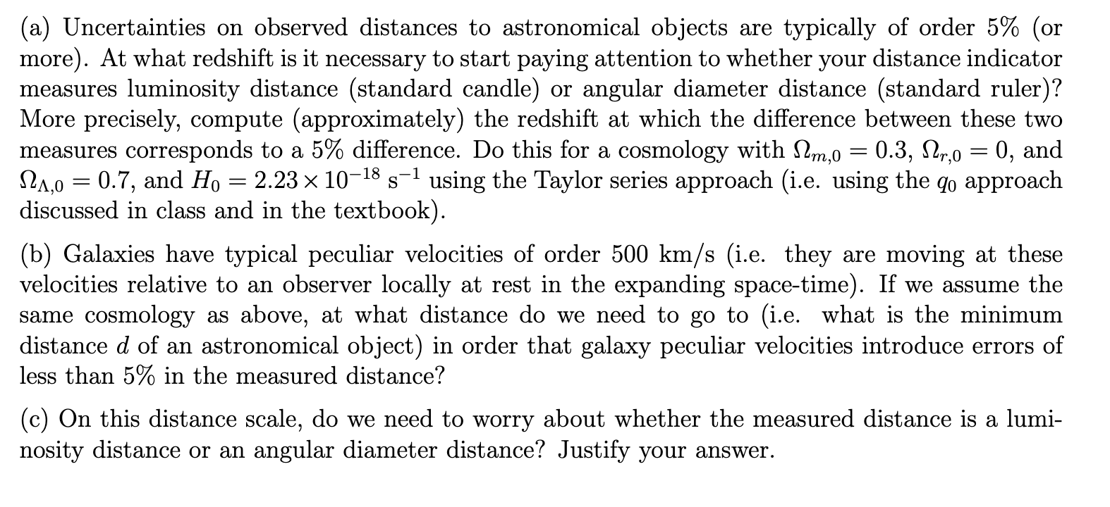Solved COSMOLOGY QUESTION HERE. JUST ANSWER IF YOU HAVE | Chegg.com