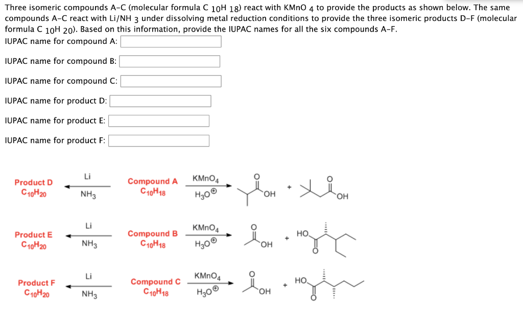 Solved Three isomeric compounds A-C (molecular formula C 10H | Chegg.com