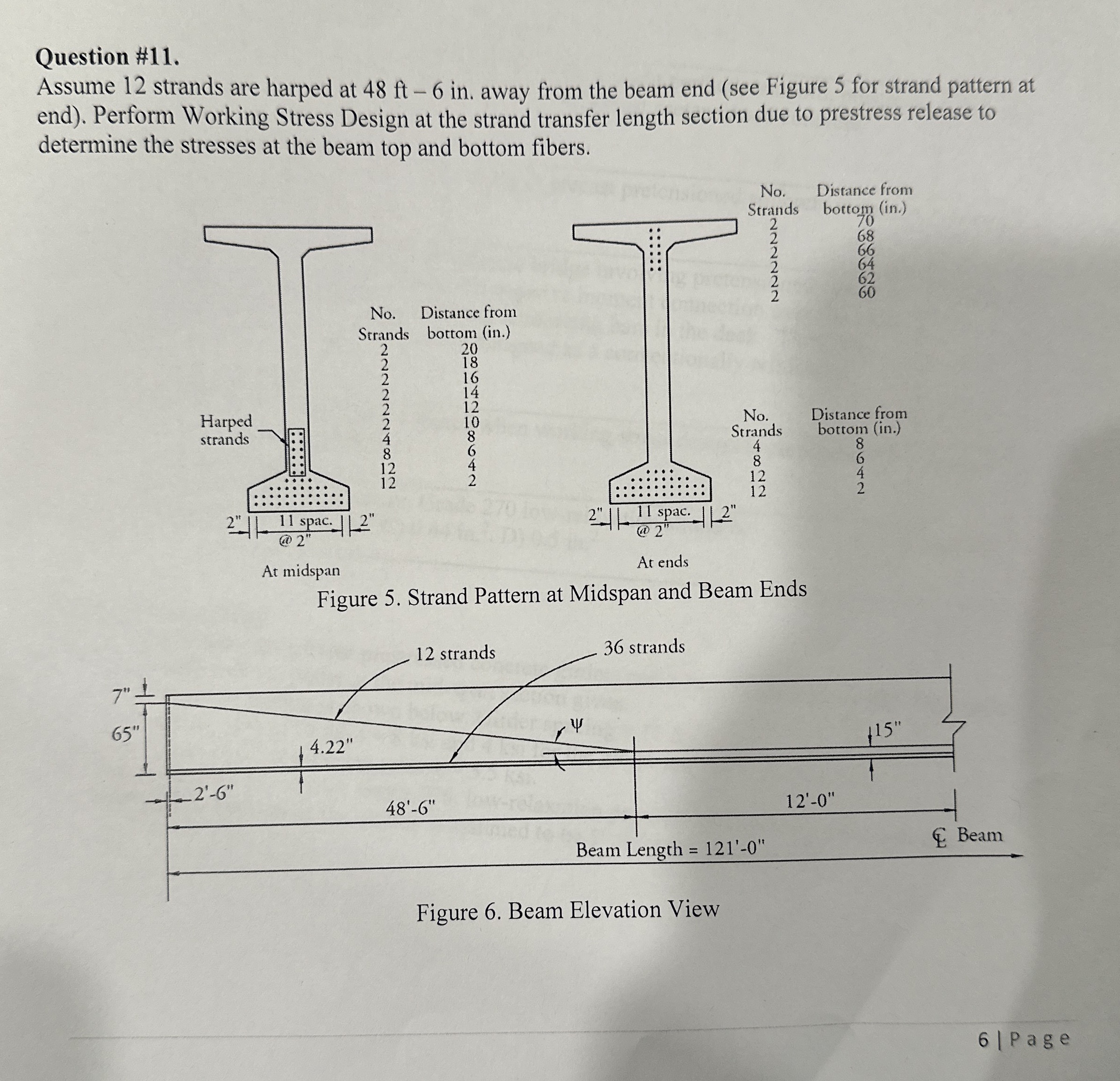 Solved Question \#11.Assume 12 ﻿strands are harped at | Chegg.com