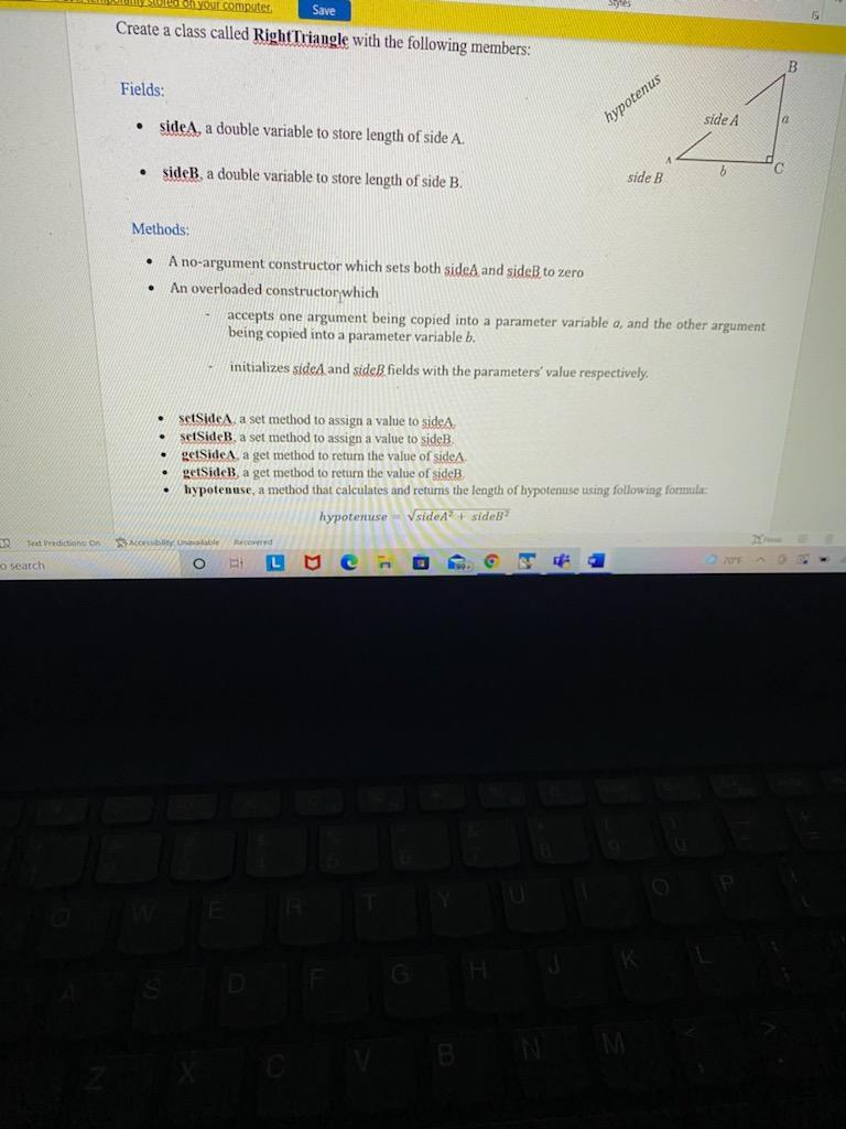 Solved Se on your computer Save Create a class called | Chegg.com
