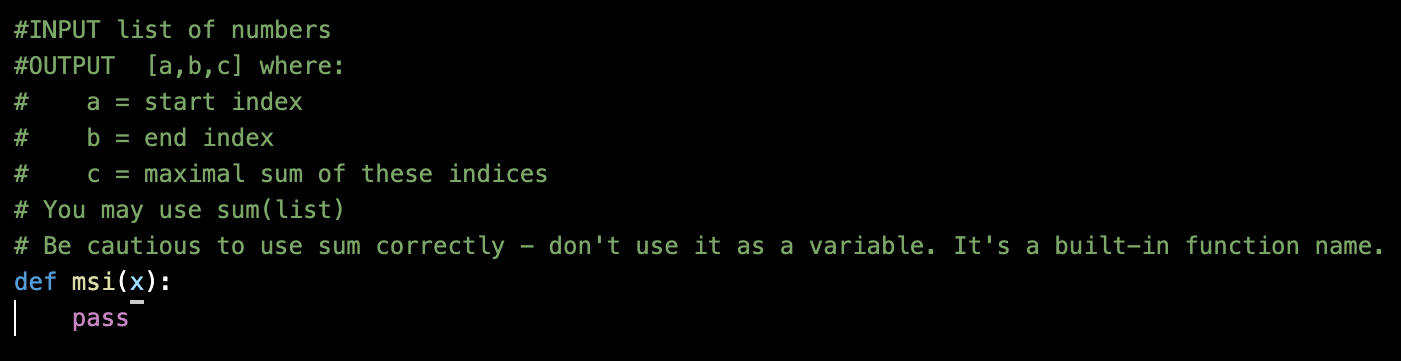 Solved In this problem, you’re given a list of numbers. The | Chegg.com