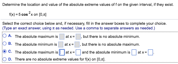 Solved Determine The Location And Value Of The Absolute