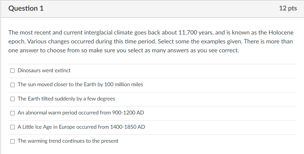 Solved Question 1 12 pts The most recent and current | Chegg.com