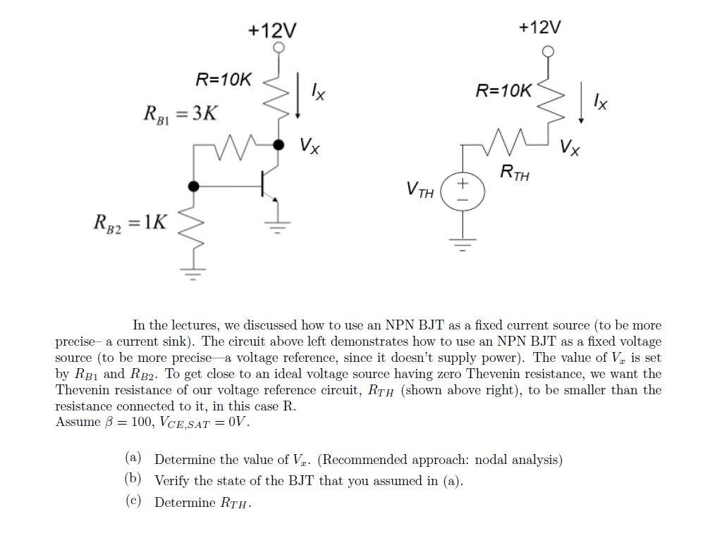 Solved +12V +12V R=10K Ix R=10K Roi = 3K Vx RTH VTH + R32 = | Chegg.com