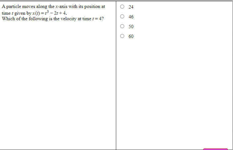 Solved A particle moves along the x-axis with its position | Chegg.com